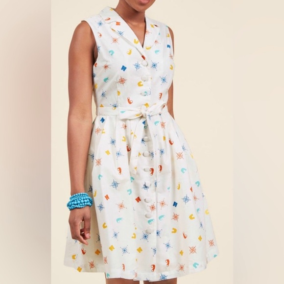 Modcloth | Dresses | Modcloth Community Brunch Shirt Dress 3x Travel ...